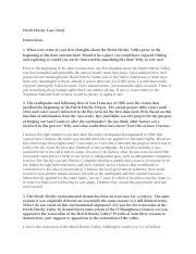 Hetch Hetchy Case Study Hetch Hetchy Case Study Instructions What