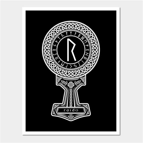 Raido Raidho Elder Futhark Runes Thors Hammer Mjolnir Ancient Rune