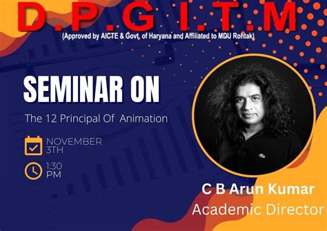 Seminar 12 Principals Of Animation Dpg Institute Of Technology And Management