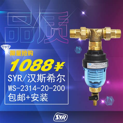 德国汉斯希尔中央净水器 反冲洗前置过滤器 Eco自来水管道净化器 Roy Gk