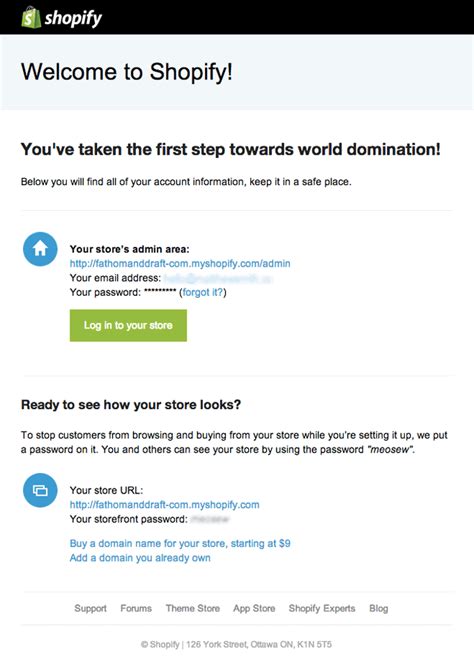 Welcome To Shopify From Shopify Desktop Email View Really Good Emails