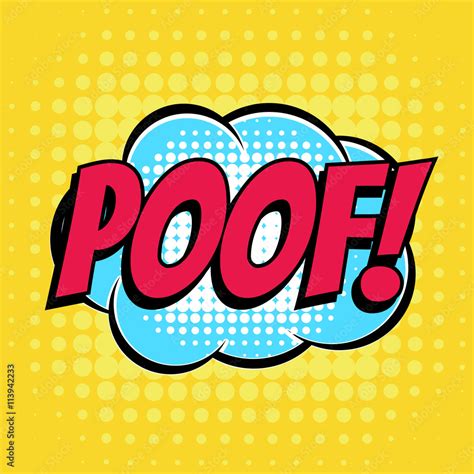 Poof Comic Book Bubble Text Retro Style Stock Vektorgrafik Adobe Stock