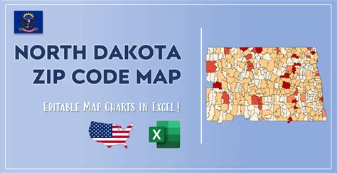 North Dakota Zip Code Map And Population List In Excel