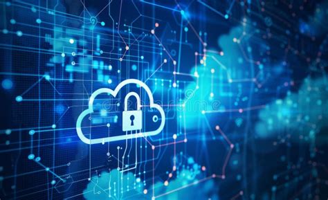concept of cloud network security future technology stock image