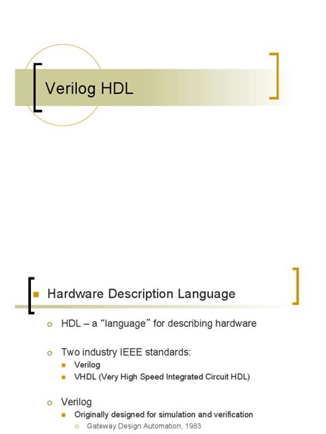 Verilog Pdf Hardware Description Language Logic Synthesis