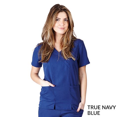 Ultrasoft Cross Over Mock Wrap Scrub Top Style 8119 National Scrub