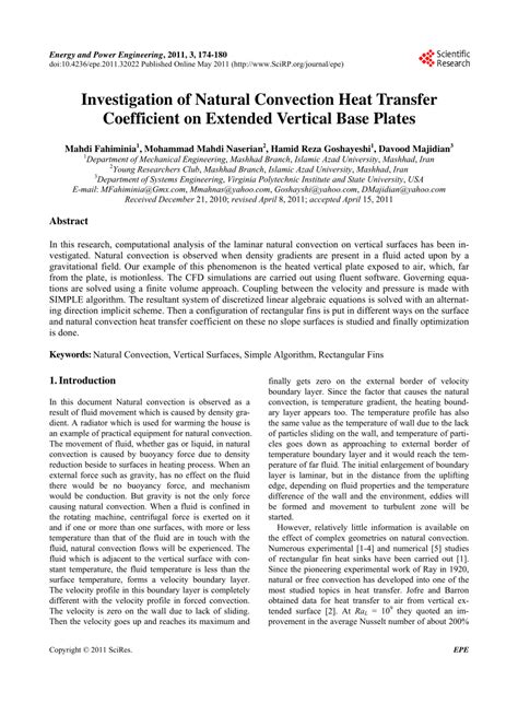 Pdf Investigation Of Natural Convection Heat Transfer Coefficient On