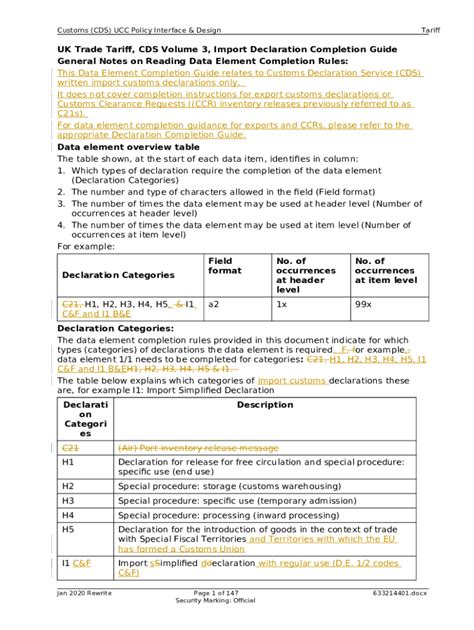 Hmrc Guidance On Moving To The Customs Declaration Service Doc Template
