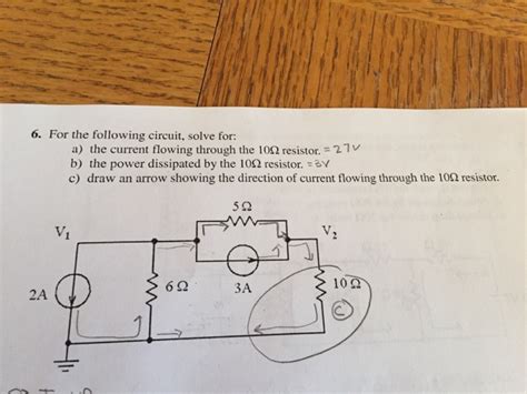 Solved For The Following Circuit Solve For The Current