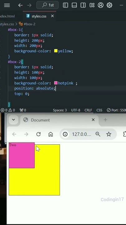 Css Absolute And Relative Position Tutorial Youtube
