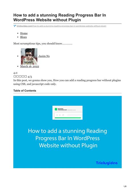 Ppt Tricksyidea How To Add A Stunning Reading Progress Bar In