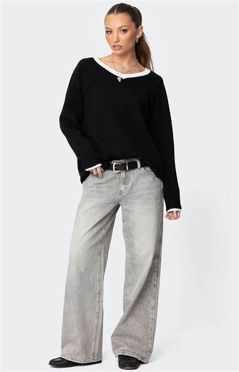 Edikted Magda Low Rise Acid Wash Jeans Pacsun
