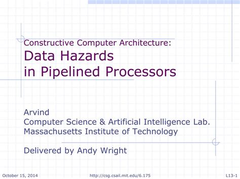 Ppt Constructive Computer Architecture Data Hazards In Pipelined