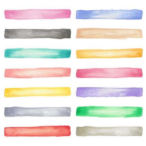 컬러 브러시 스트로크 컬렉션 Psd Uidownload