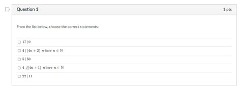 Solved U Question 1 1 Pts From The List Below Choose The Chegg Com