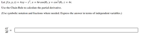 Solved Let 𝑓 𝑥 𝑦 𝑧 4𝑥𝑦𝑧2 f x y z 4xyz2 Chegg