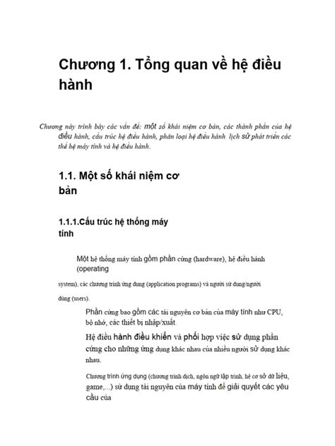 Chapter 1 Operating System Overview Pdf