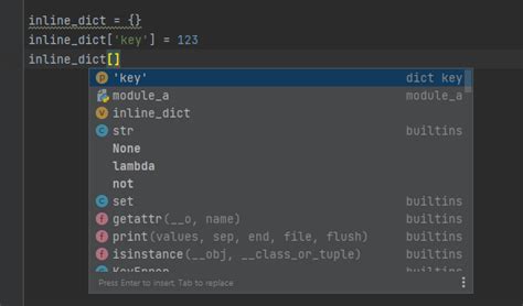 Introspection And Autocompletion On An Imported Dictionary Ides