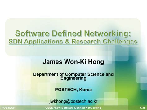 Software Defined Networking SDN On G Network