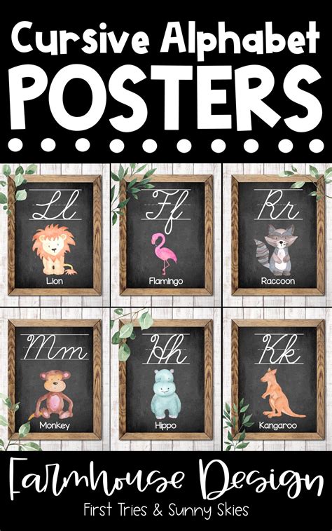 Cursive Alphabet Poster Printable AlphabetWorksheetsFree