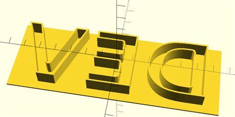 How To Create Letter Molds And Stamps For 3d Printing On Openscad Dev