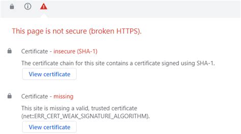SSL Notifications In Chrome And Their Meaning SSL Certificates Namecheap