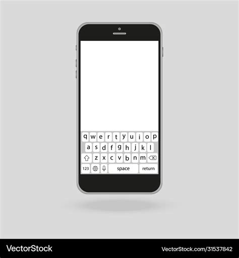 Smartphone Design With Touchscreen Keypad Vector Image