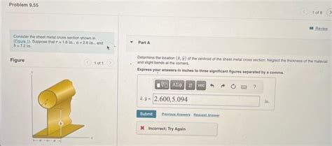 Solved Consider The Sheet Metal Cross Section Shown In Chegg