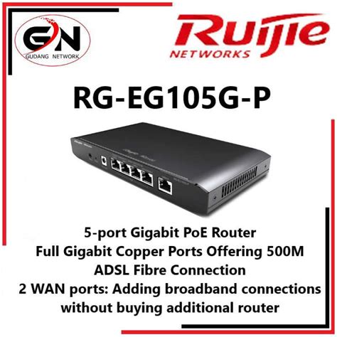 Promo Ruijie Reyee Rg Eg105g P 5 Port Gigabit Poe Router Diskon 23 Di