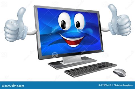 Mascotte D Ordinateur De Bureau Photo Stock Image 27067410