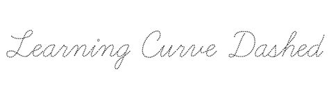 learning curve dashed font