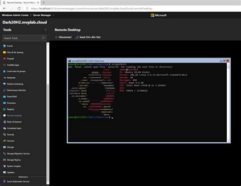Windowsadmincenter And Windows Server 20h2 Core With Wsl2 Ubuntu Distro Winserv Wsl2 Cloud