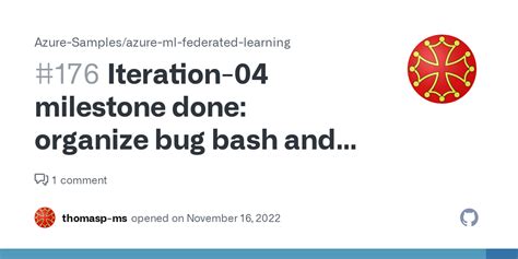 Iteration 04 Milestone Done Organize Bug Bash And Wrap Up Iteration 04