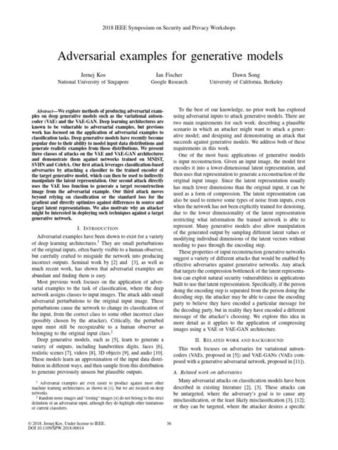 Adversarial Examples For Generative Models Pdf Computational