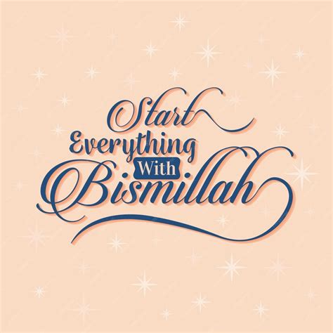 Premium Vector Lettering Bismillah Text