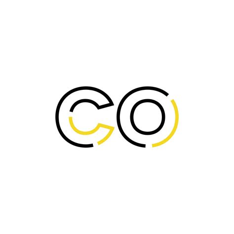 Abstract Letter Co Logo Design With Line Connection For Technology And