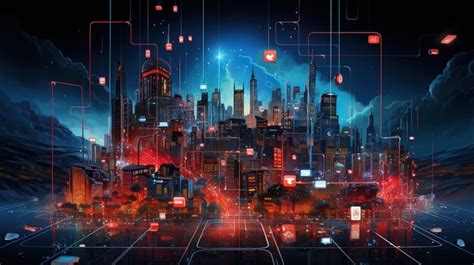 Premium Ai Image Smart City Abstract Line And Dot Connect With Gradient Line Design Big Data