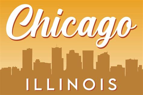 Chicago Illinois United States Of America Vector Image