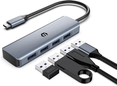 tymyp usb c hub 4 in 1 usb c 3 2 hub with 1 6ft extended