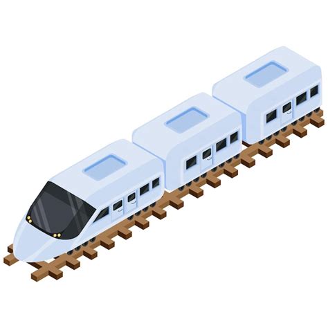Premium Vector Isometric Passenger Train