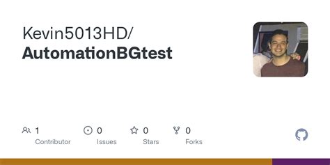 Github Kevin5013hdautomationbgtest
