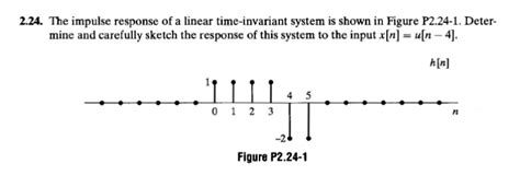 solved 2 24 the impulse response of a linear time invariant