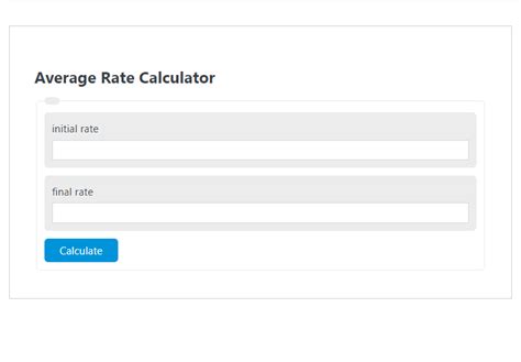 Average Rate Calculator Calculator Academy