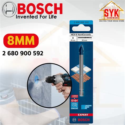Syk Bosch Hex 9 1pcs 90mm Hard Ceramic Tiles And Masonry Drill Bits