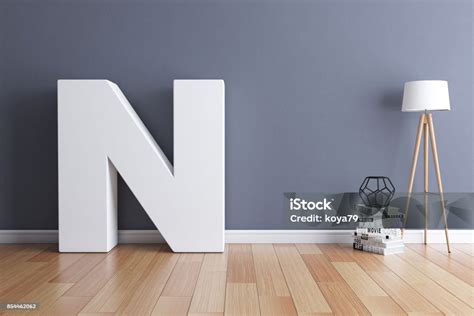 내부 글꼴 3d 렌더링 편지 N 모의 0명에 대한 스톡 사진 및 기타 이미지 0명 3차원 형태 가구 Istock