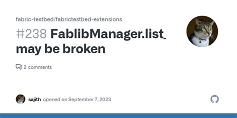 Fablibmanagerlistsitesfilter May Be Broken · Issue 238 · Fabric