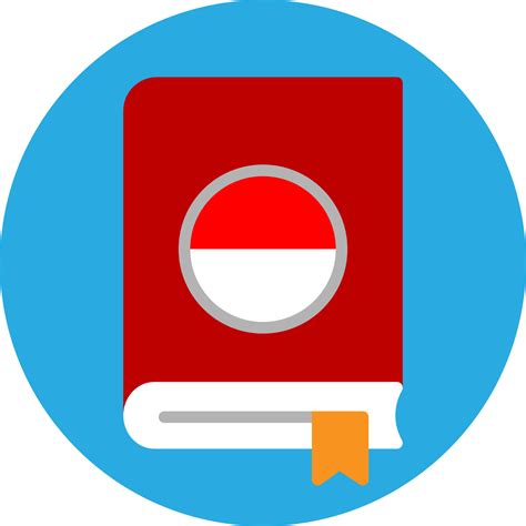 Indonesian Language Book Flat Icon 15279728 Vector Art At Vecteezy