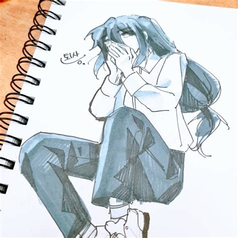 강새우 🍀 On X 캐릭터 일러스트 만화 그림 그림