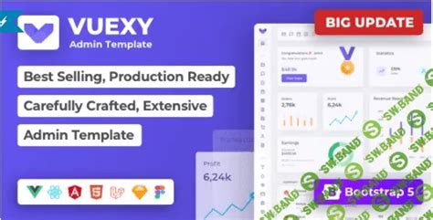 Скачать бесплатно Vuexy V810 шаблон админ панели Vuejs