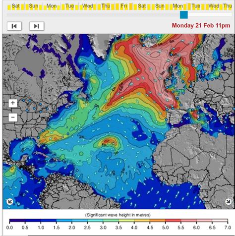 Print Screen Of The Wave Height Forecast Published On The Website